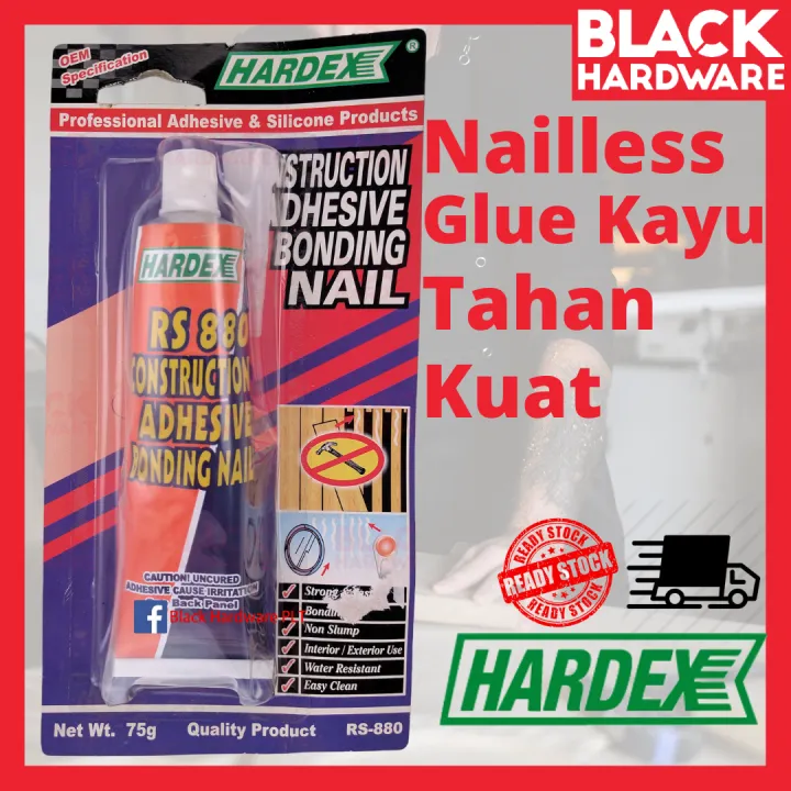 Black Hardware Hardex Adhesive Bond Wood Metal Steel Tile Silicone ...