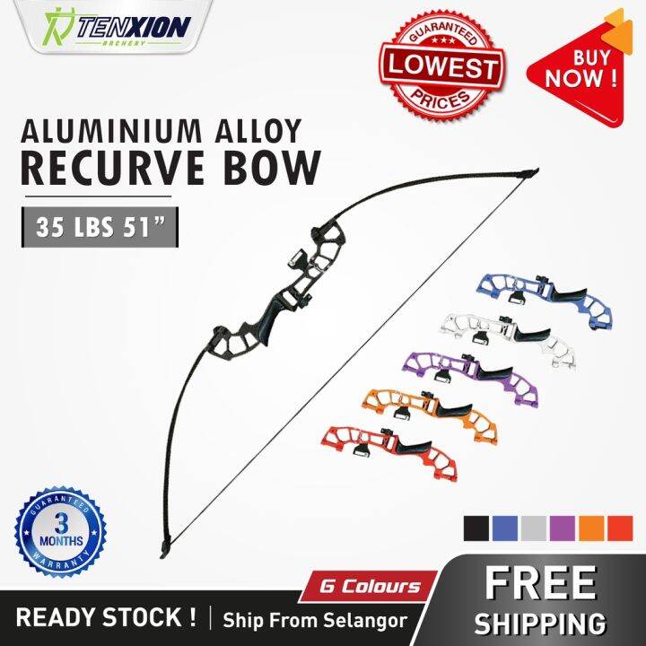 TenXion Archery TX251 35LBS 51 Aluminium Recurve Bow Alat Sukan Busur ...