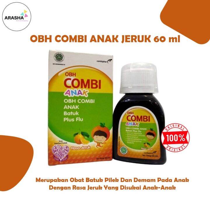 OBH COMBI ANAK Batuk & Flu Rasa Jeruk 60 ML | Lazada Indonesia