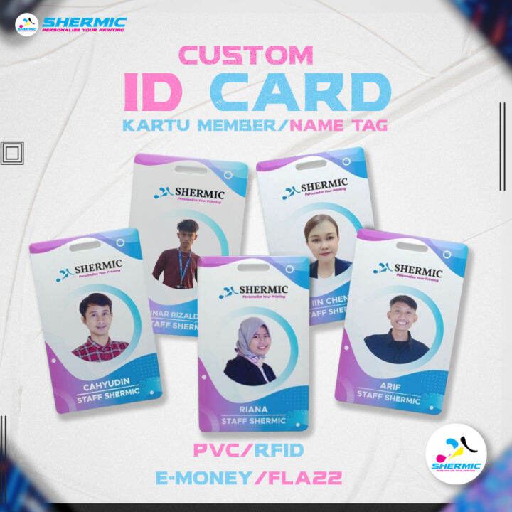 Cetak Custom Print UV ID Card PVC RFID Kartu Member Nametag Doff Matte | Lazada Indonesia