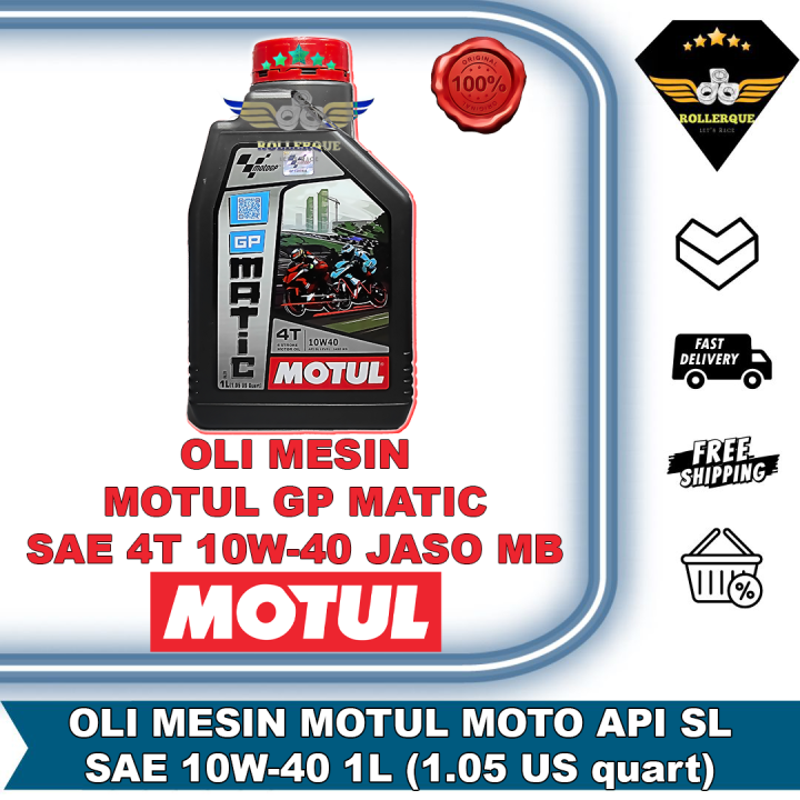 Motul Oli Mesin GP Matic 10W-40 MB API SL MOTOR 4 Tak 1L | Lazada Indonesia
