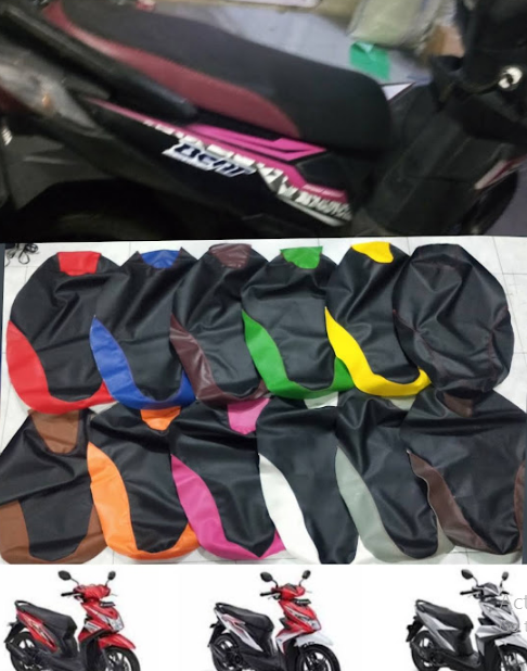 KULIT jok motor beat karbu/Sarung jok motor honda beat new/fi/pop ...