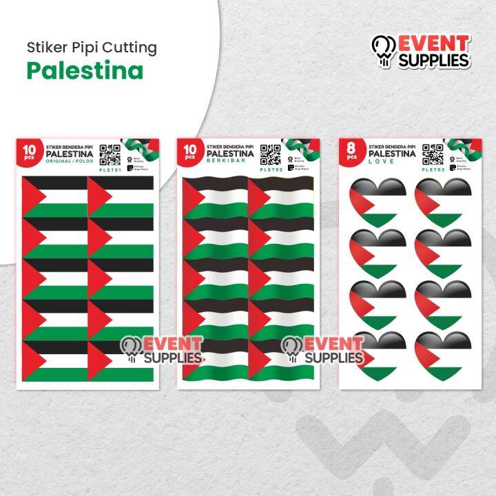 [10Pcs] Sticker Pipi Palestina Bendera Palestine / Stiker Kemerdekaan ...