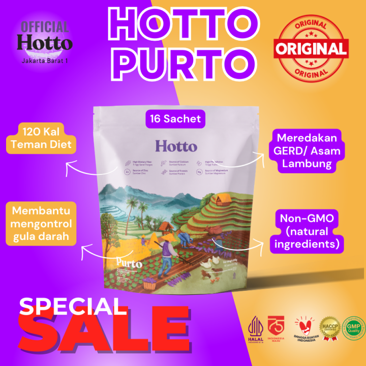 Hotto Purto Oat 1 Pouch Isi 16 Sachets (Most Saving) | Lazada Indonesia