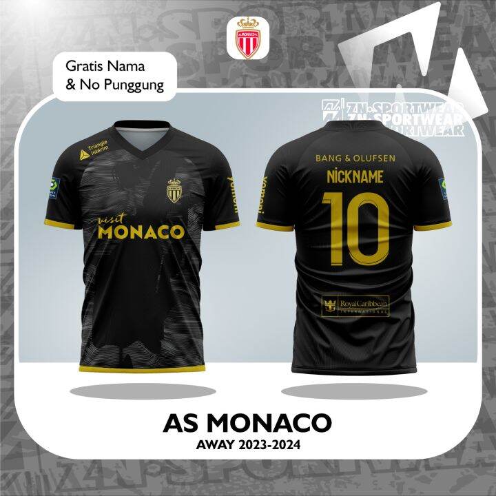 Baju Jersey As Monaco Away Black Terbaru 2023/2024 Supporter | Lazada ...