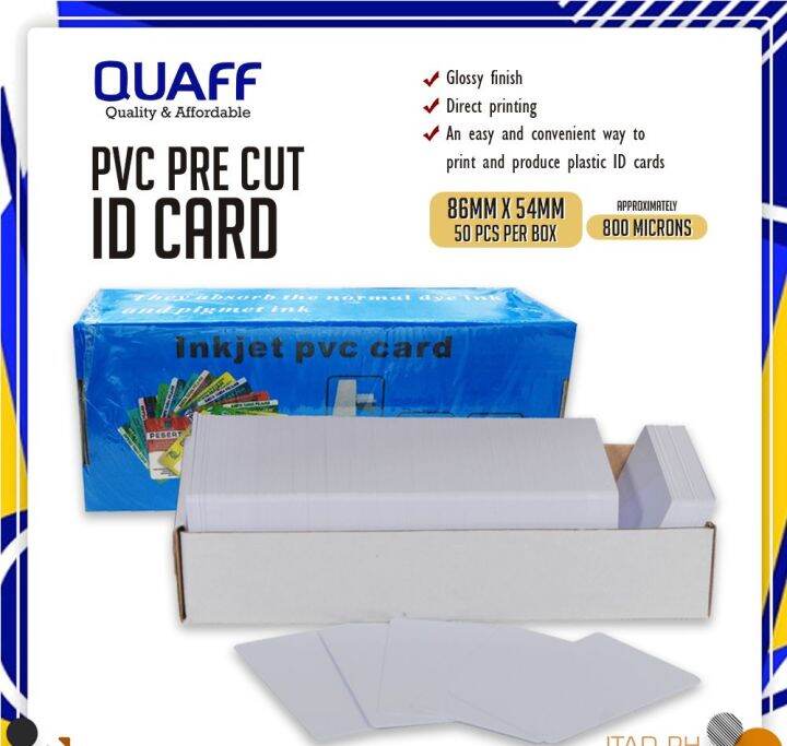 Printable PVC Pre-Cut Cards for Direct ID Printing (200pcs per pack ...