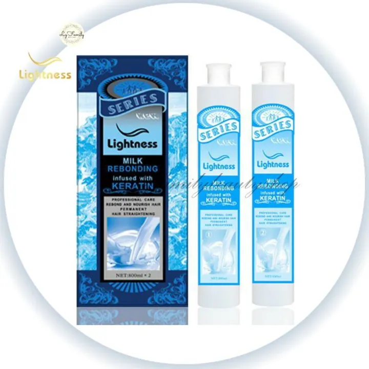 Lightness Keratin Perm Lotion 2in1 Set Permanent Milk Rebonding 800ml*2 ...