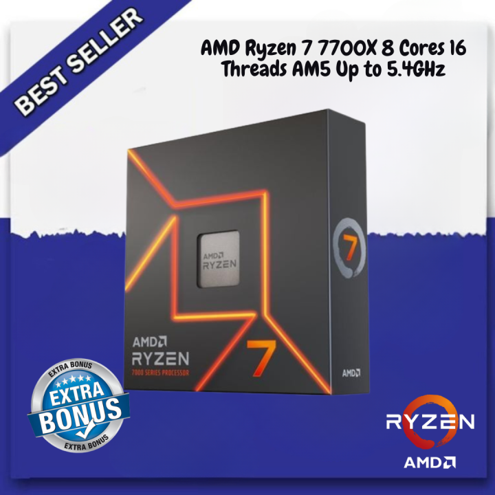 AMD Ryzen 7 7700X Desktop Processor | Ryzen 7 7000 Series 8-Core AM5 ...