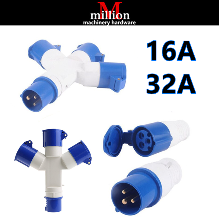 millionhardware - Industrial Plug Wall Socket Connector 16A / 32A 3pin ...