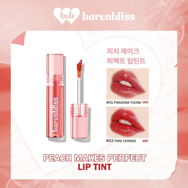 The new 2022 BNB barenbliss Peach Makes Perfect Lip Tint Korea Lip ...