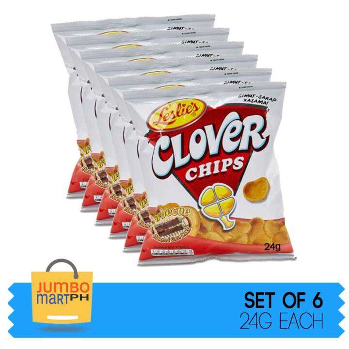CLOVER CHIPS CORN SNACKS BARBECUE FLAVOR 24G / SET OF 6 | Lazada PH