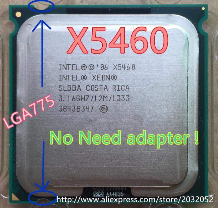 1 Intel โปรเซสเซอร์ X5460 Xeon (3.16 Ghz/ 12M/1333) ใกล้กับ LGA775 Core ...