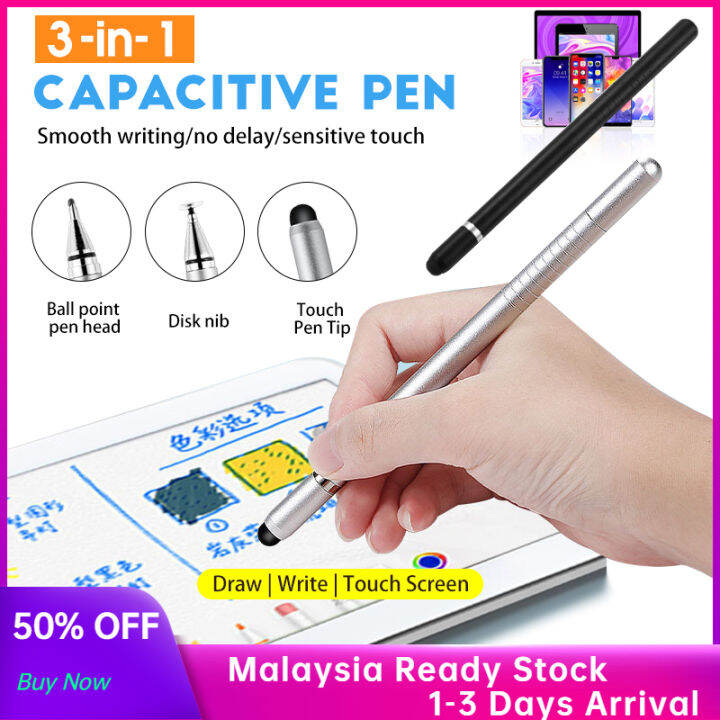 3 in 1 Stylus pen Universal Capacitive Pencil Active Stylus Screen Pen ...