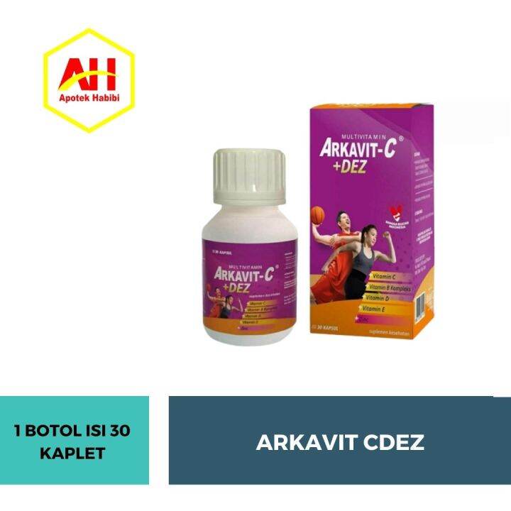 Arkavit CDEZ 500mg isi 30 kaplet sebagai multivitamin | Lazada Indonesia