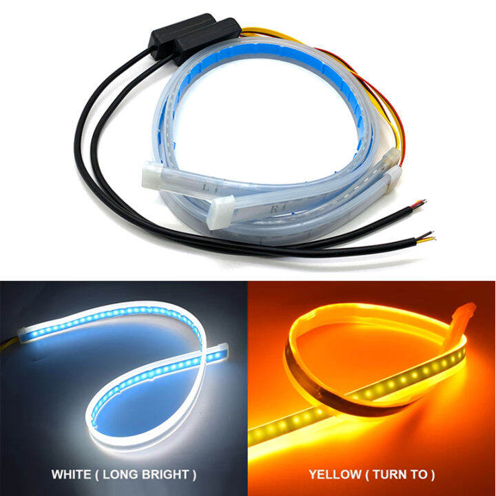 Ultrafine Cars DRL LED Daytime Running Lights White Turn Signal Yellow ...
