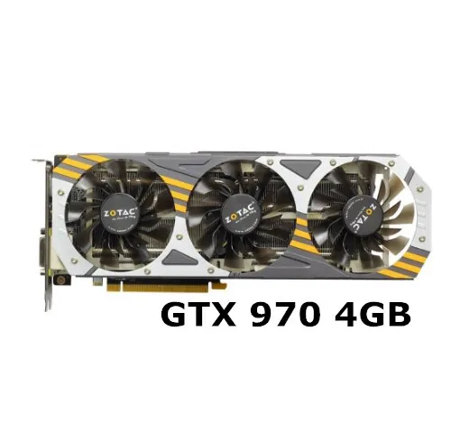 1 GTX 970 4Gb Gddr5 Nvidia Geforce กราฟิกการ์ดเกมเดสก์ท็อปบน1050Ti 1060 ...