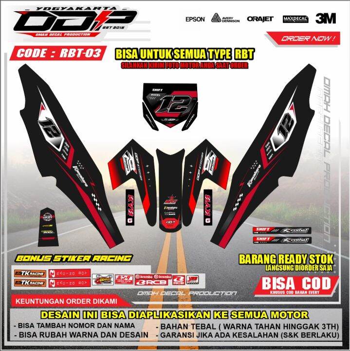 ""⭐⭐⭐⭐⭐ VARIASI aksesoris decal YAMAHA RBT JUPITER VEGA NEW, full body ...