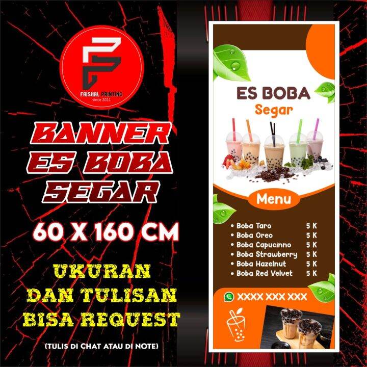 Banner Es Boba / Spanduk Es Boba / Banner Minuman / Banner kustom ...