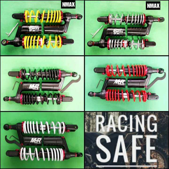 FASTBIKES/MHR REAR SHOCK ABSORBER 330MM (BLACKBASE} MODEL: NMAX/PCX ...