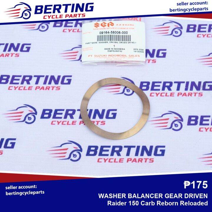 SGP WAVE WASHER BALANCER GEAR DRIVEN Suzuki Raider 150 Carb Reborn ...