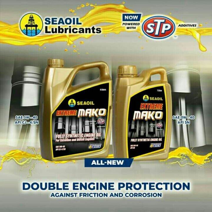 Seaoil Extreme Mako Fully Synthetic Oil 0W-40 with STP additives 【COD ...