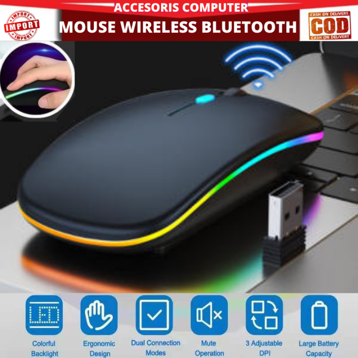 PROMO BELANJA TERMURAH Mouse Wireless Mouse Bluetooth Mouse USB Terbaru ...