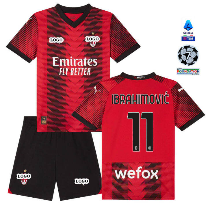 ACM Home Kit 23/24 Kids Football Jersey Custom Name 2023 2024 Soccer ...