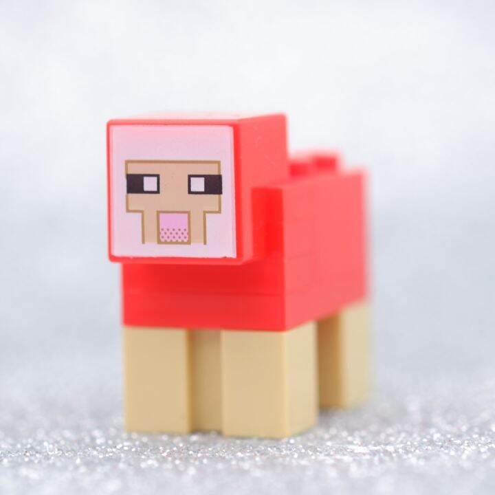 𝘗𝘓𝘖𝘠𝘉𝘙𝘐𝘊𝘒 - Minecraft Sheep Red MINECRAFT - LEGO® Minifigures Authentic ...