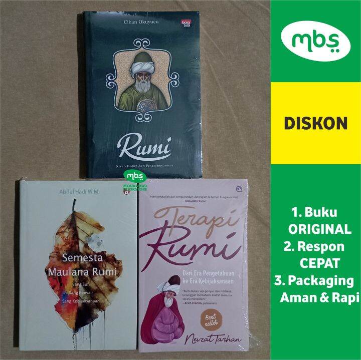 PAKET BUKU RUMI - Kisah Hidup dan Pesan-pesannya - Semesta Maulana Rumi ...