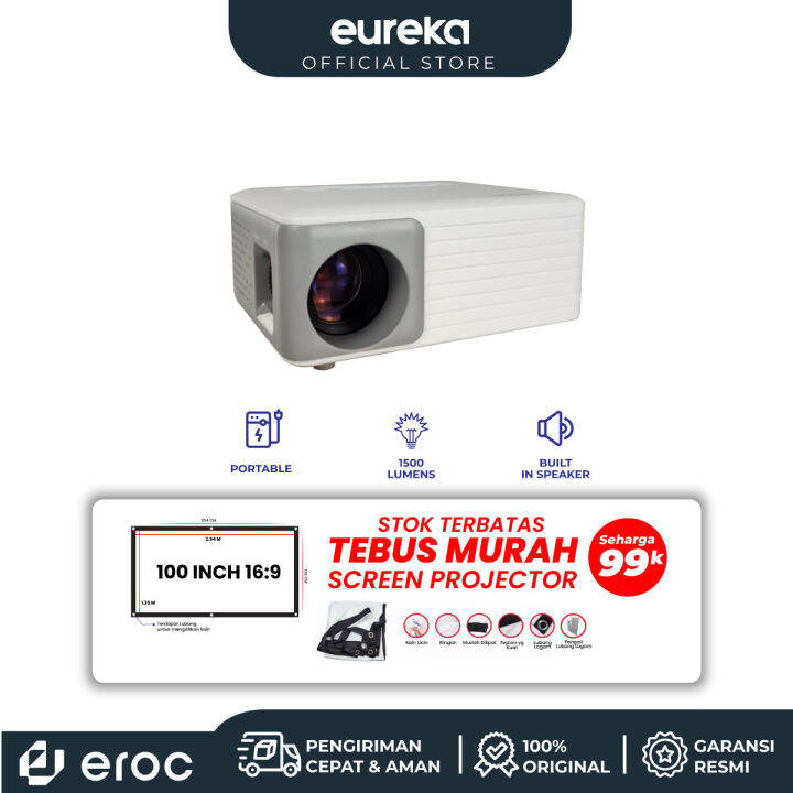 EROC Proyector LED - Full HD - Built In Speaker -Miracast - Wifi - Mini ...