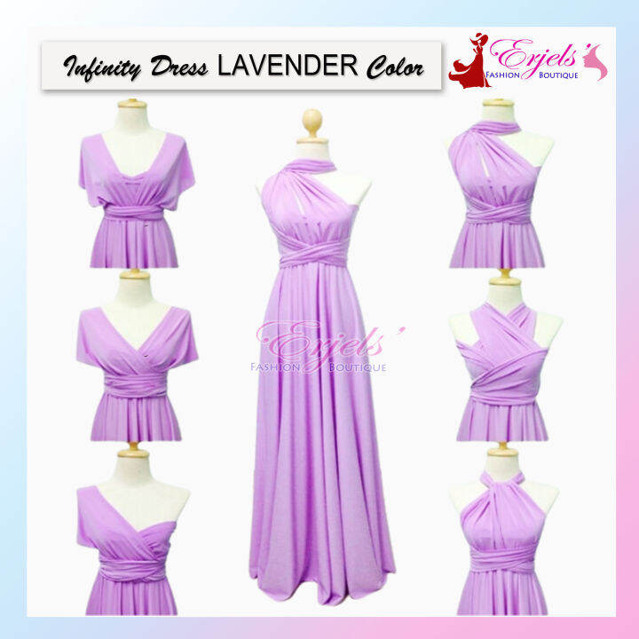LAVENDER Infinity Dress Floor Length With Attached Tube | Cotton ...