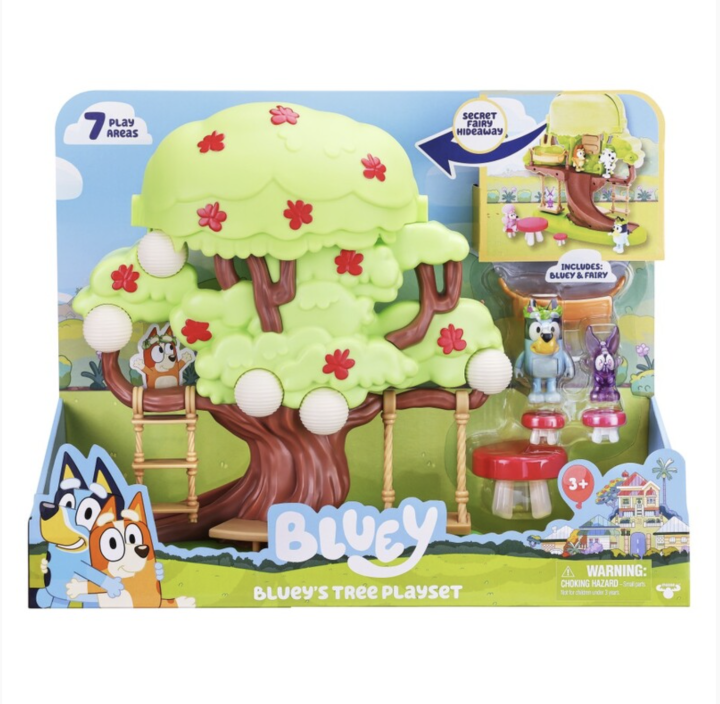 Bluey Toy Tree Playset with Fairy Crown Bluey & Fairy Figures Infinite ...