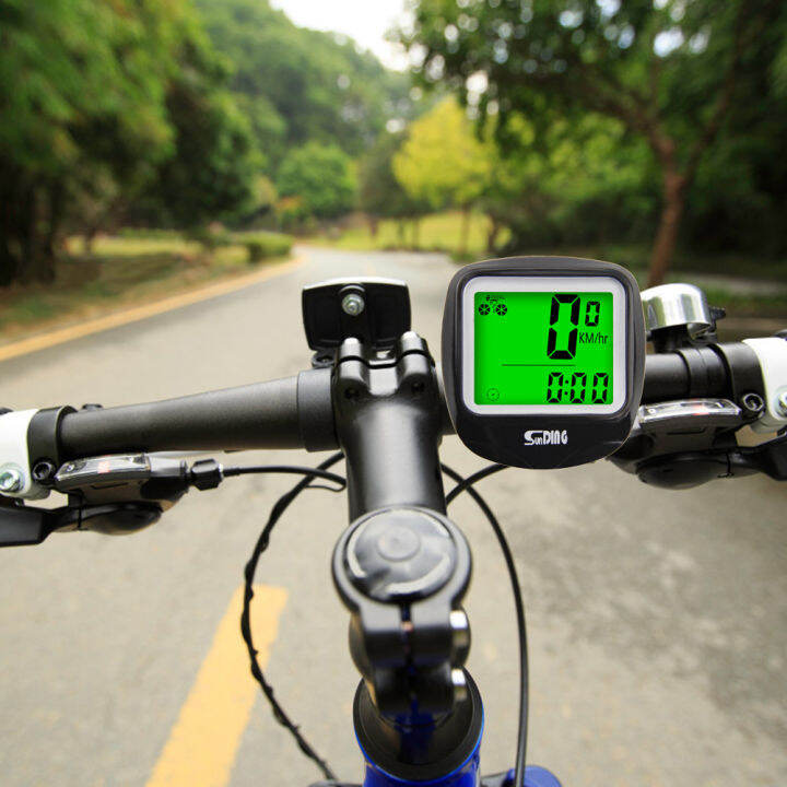 SUNDING MTB Bike Wired Speedometer Cycling Bicycle Digital LCD Computer ...