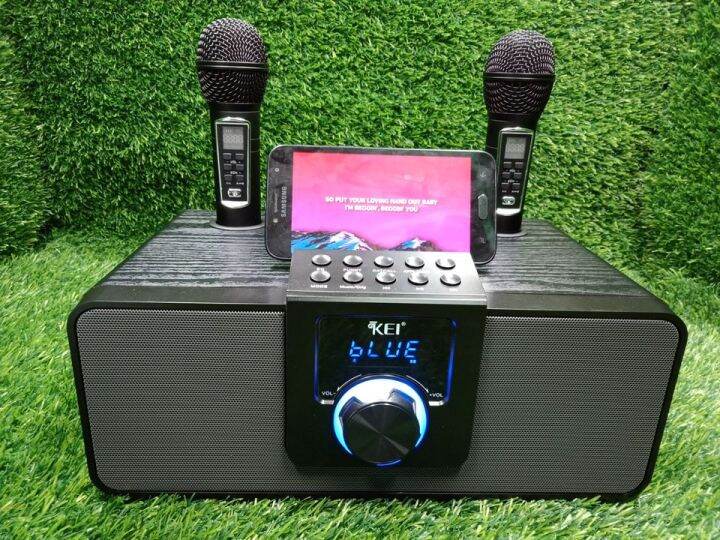 KEI K08 KTV bluetooth karaoke speaker Comes with 2 wireless microphones | Lazada PH