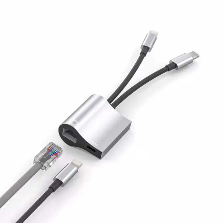 OTG Ethernet USB Adapter For iOS Type C to RJ45 Ethernet For lPhone ios ...