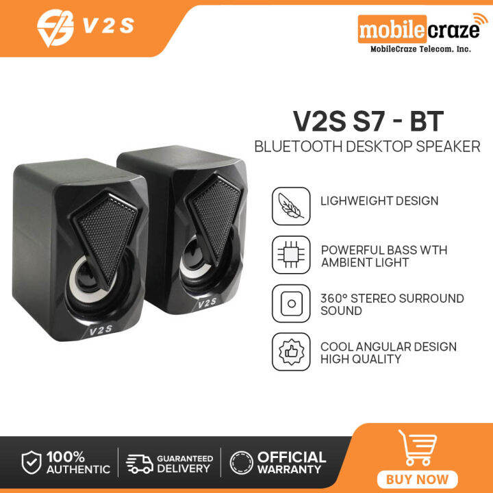 V2S S7 Bluetooth Speaker PC Computer 3.5mm jack desktop high-fidelity ...