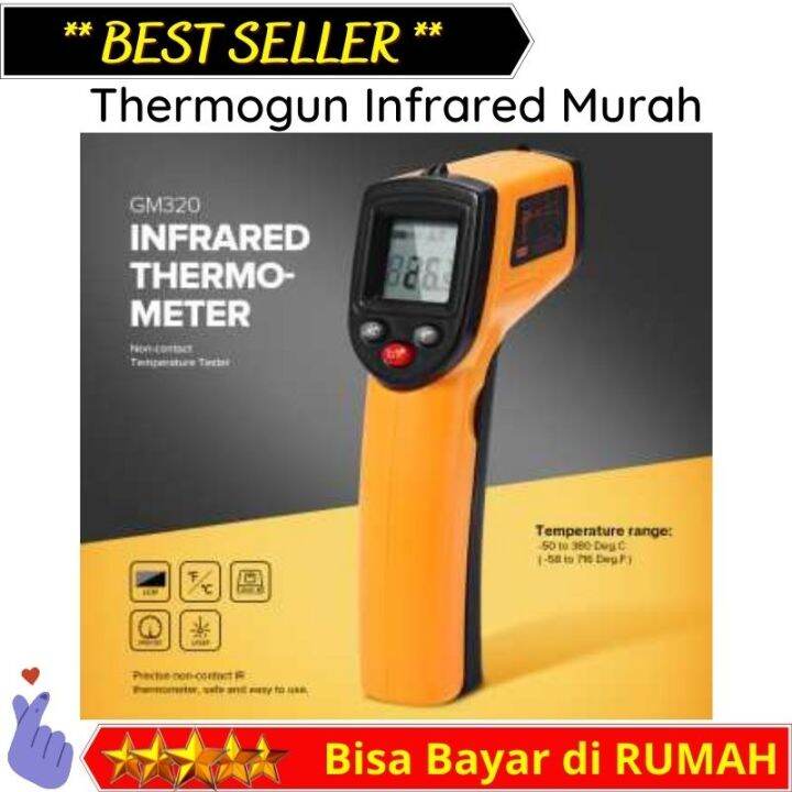 [PROMO COD] Termometer Thermogun Digital Infrared Cek Suhu Tubuh ...