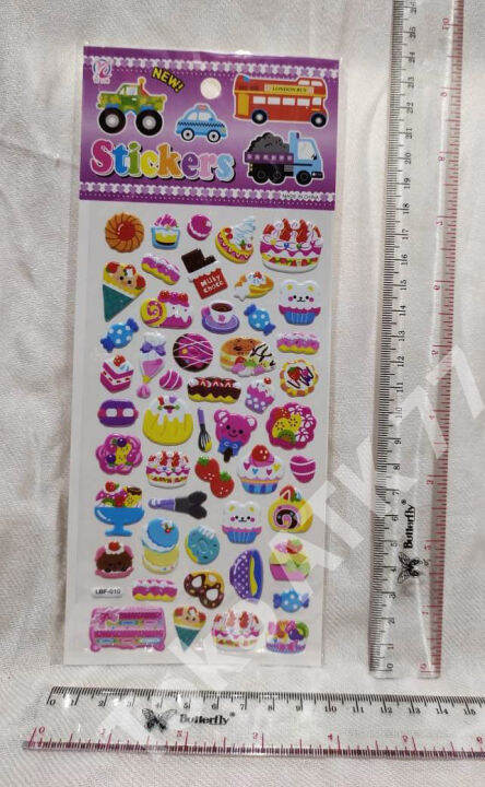 Stiker Sticker Tempelan Soft Fancy Timbul Lucu Cookies Candy Cake Awan ...