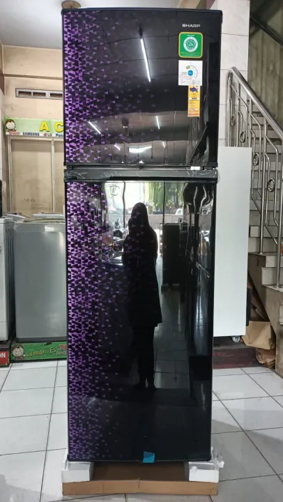 Simulasi Lemari Es 2 Pintu Sharp SJ-316MG-GB / Lemari Es 2 Pintu Jombang Murah / Kulkas 2 Pintu ...