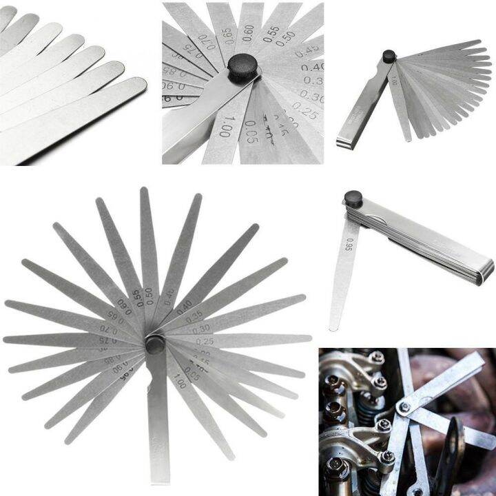 Feeler Gauges 20/17 Blades Metric Foldable Feeler Gauge High Precision 0.02 1 Thickness For ...