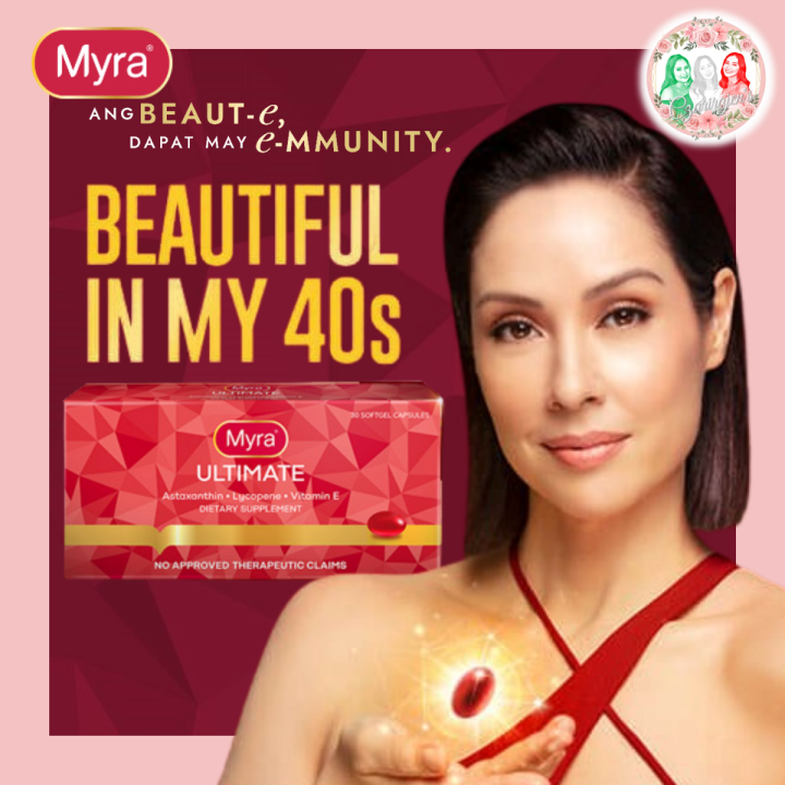Myra Ultimate Dietary Supplement (Astaxanthin + Lycopene + Vitamin E) 30 Softgel Capsules ...