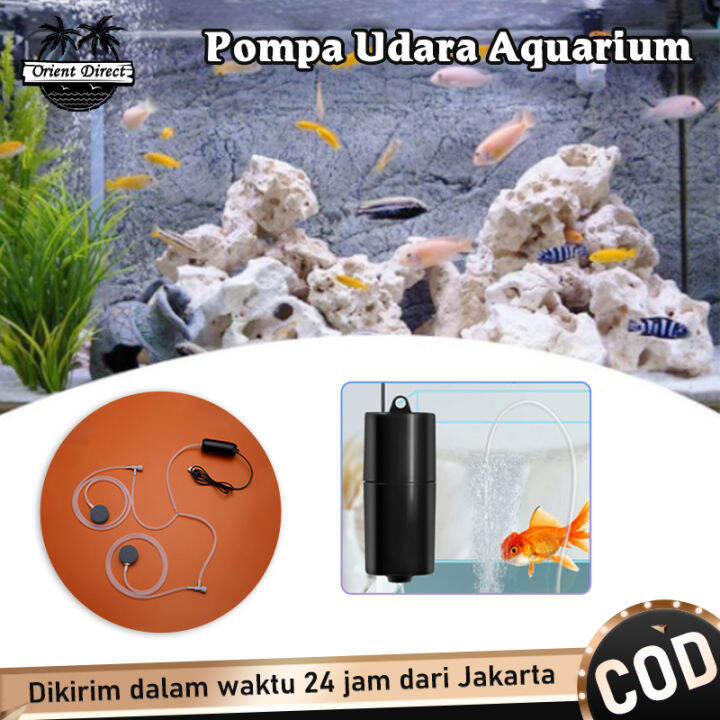 Airpump Aerator Aquarium Mini Batu Gelembung Aerator Usb Pompa Udara ...