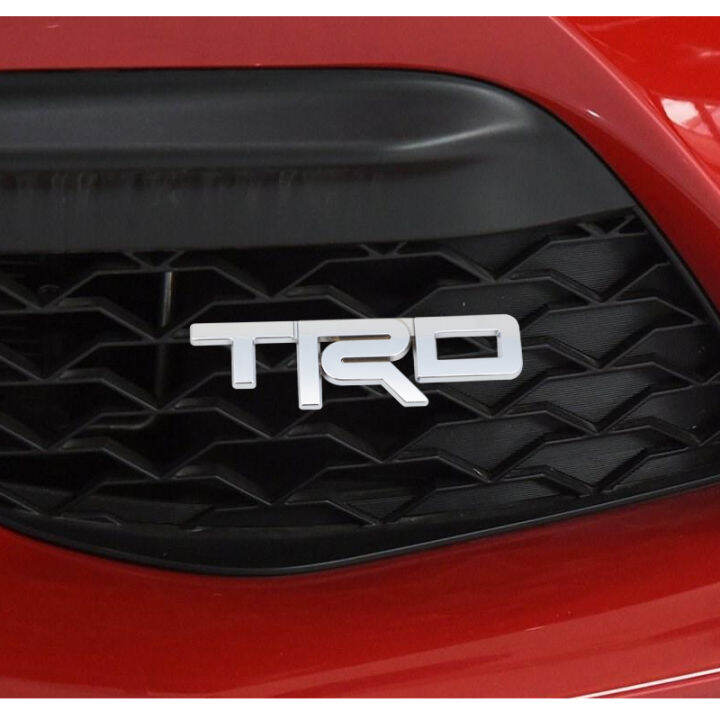 1 Piece 3D Metal TRD Logo Car Grille Emblem Badge Sticker Styling For ...