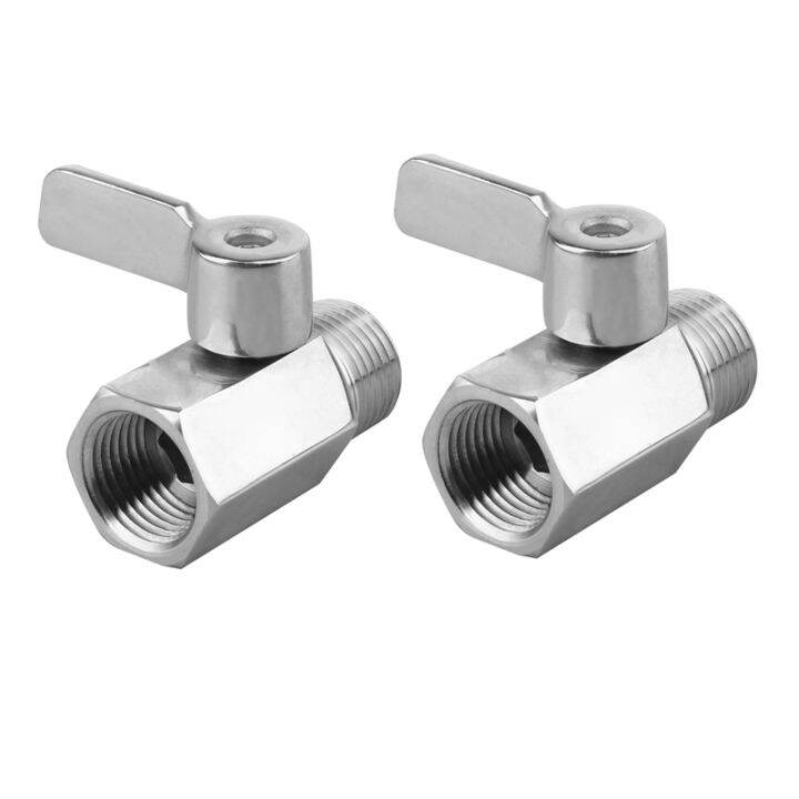 2x 316 Stainless Steel Mini Ball Valve 1 2 Inch Female X Male Npt
