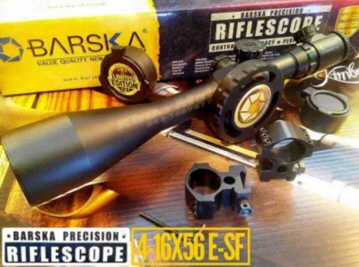 กล้องติดปืน BRASAKA ขยาย 4-16×56E/SF สภาพดี | Lazada.co.th