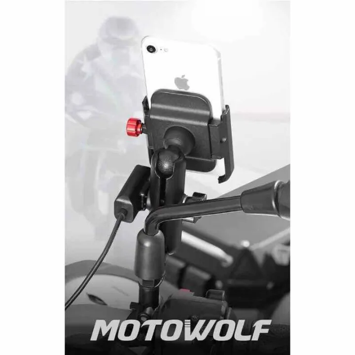MOTOWOLF V3 CP HOLDER ORIGINAL 100 SIDE MIRROR TYPECLAMP TYEP | Lazada PH