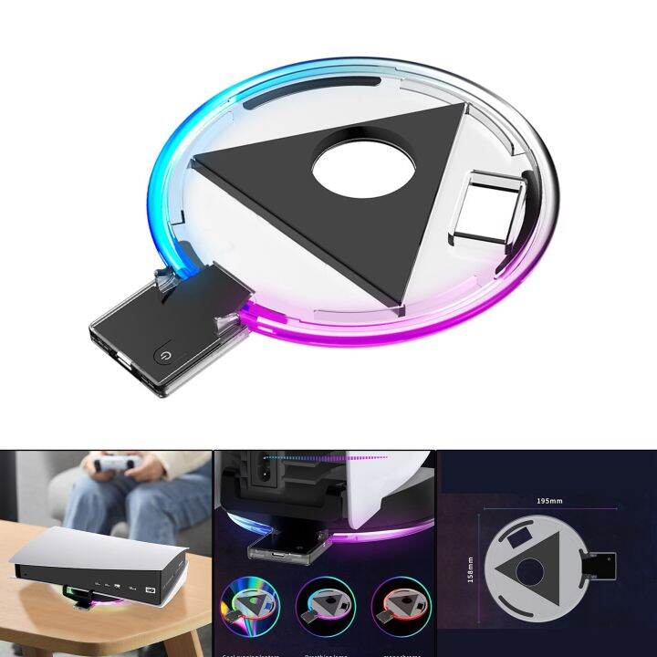 for Sony Playstation5 PS5 LED RGB Luminous Base High Efficiency Cool ...