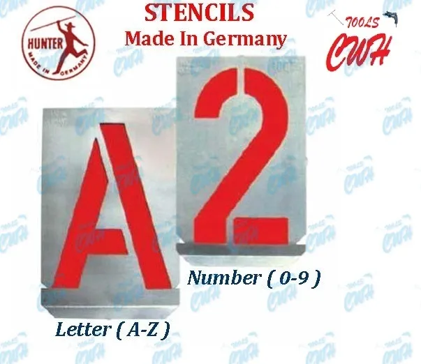HUNTER GERMANY STENCIL NUMBER NOMBOR ABC PLATE BOARD CARD CHOP | Lazada