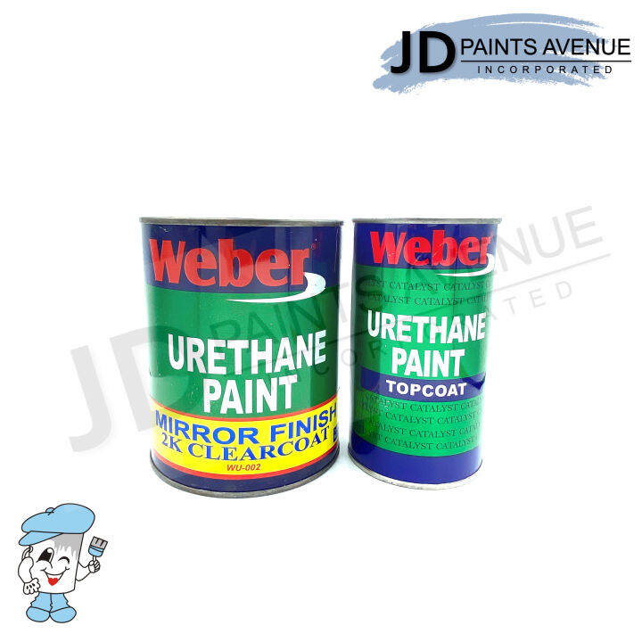 Weber Urethane Topcoat Mirror Finish 2K Clearcoat w/ Topcoat Catalyst | Lazada PH