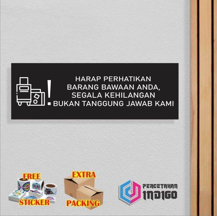 Grosir Papan tanda akrilik sign board Warning barang bawaan Elegan ...